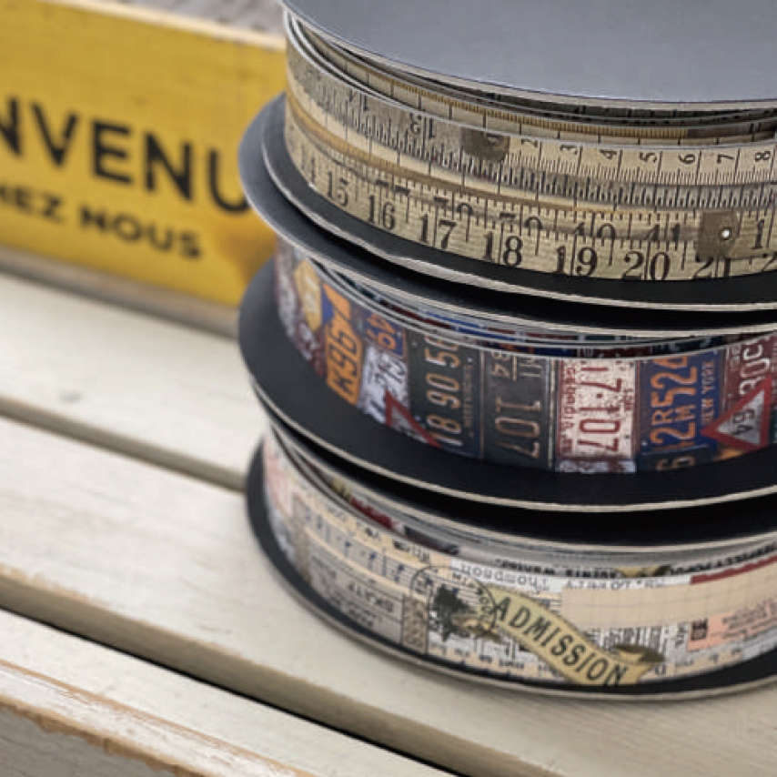 CKokka Inkjet Print Tape Ash - Bag Webbing Tape - The Cotton Shoppe