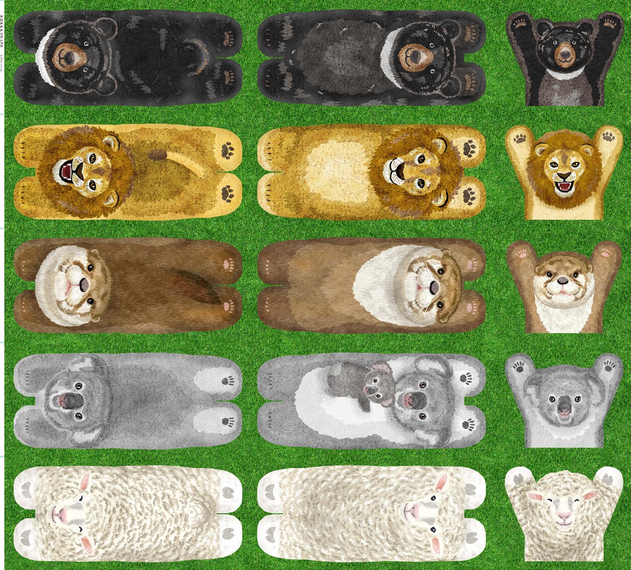 Kokka Home Deco Mini - Animal Fabric - Dog Cat Cotton Sheeting - The ...